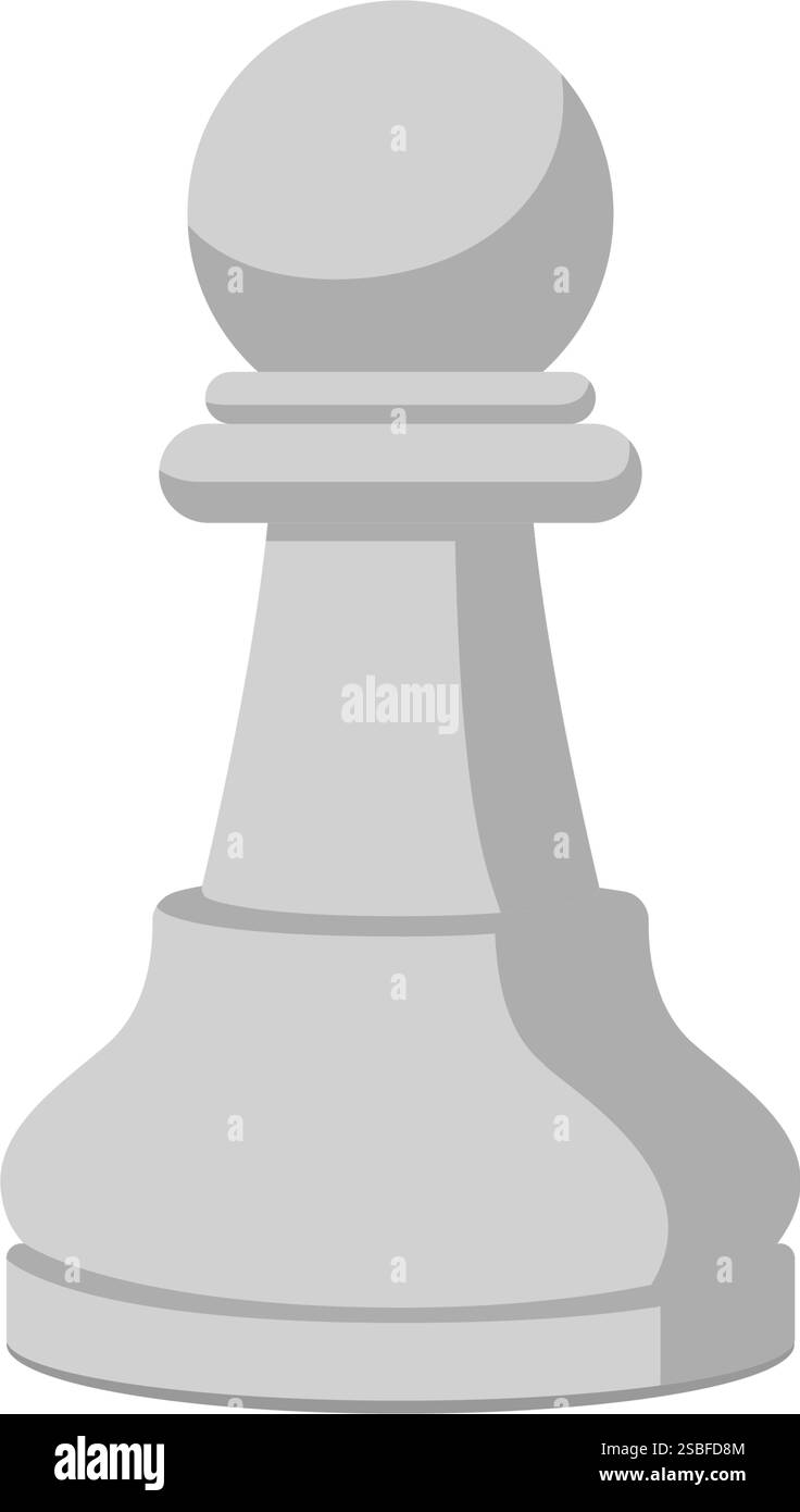 Chess piece isolated: white pawn, strategy and board games concept ...