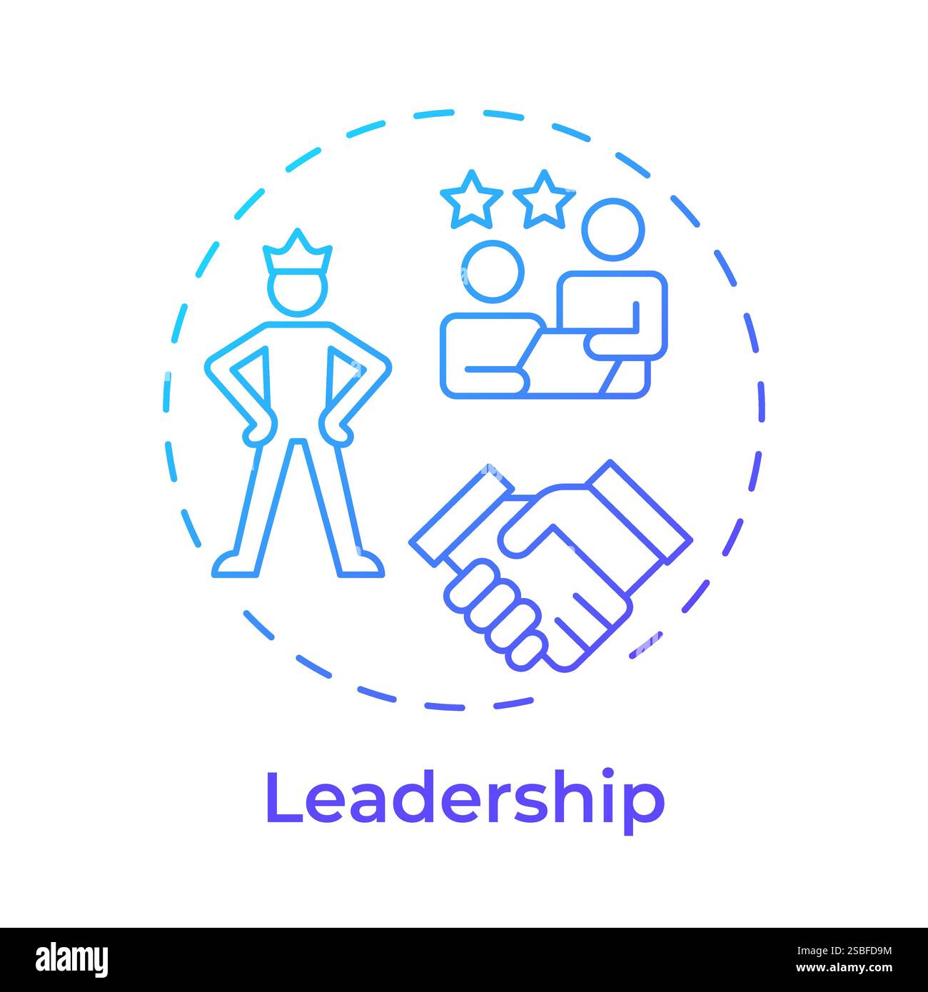Leadership blue gradient concept icon Stock Vector Image & Art - Alamy