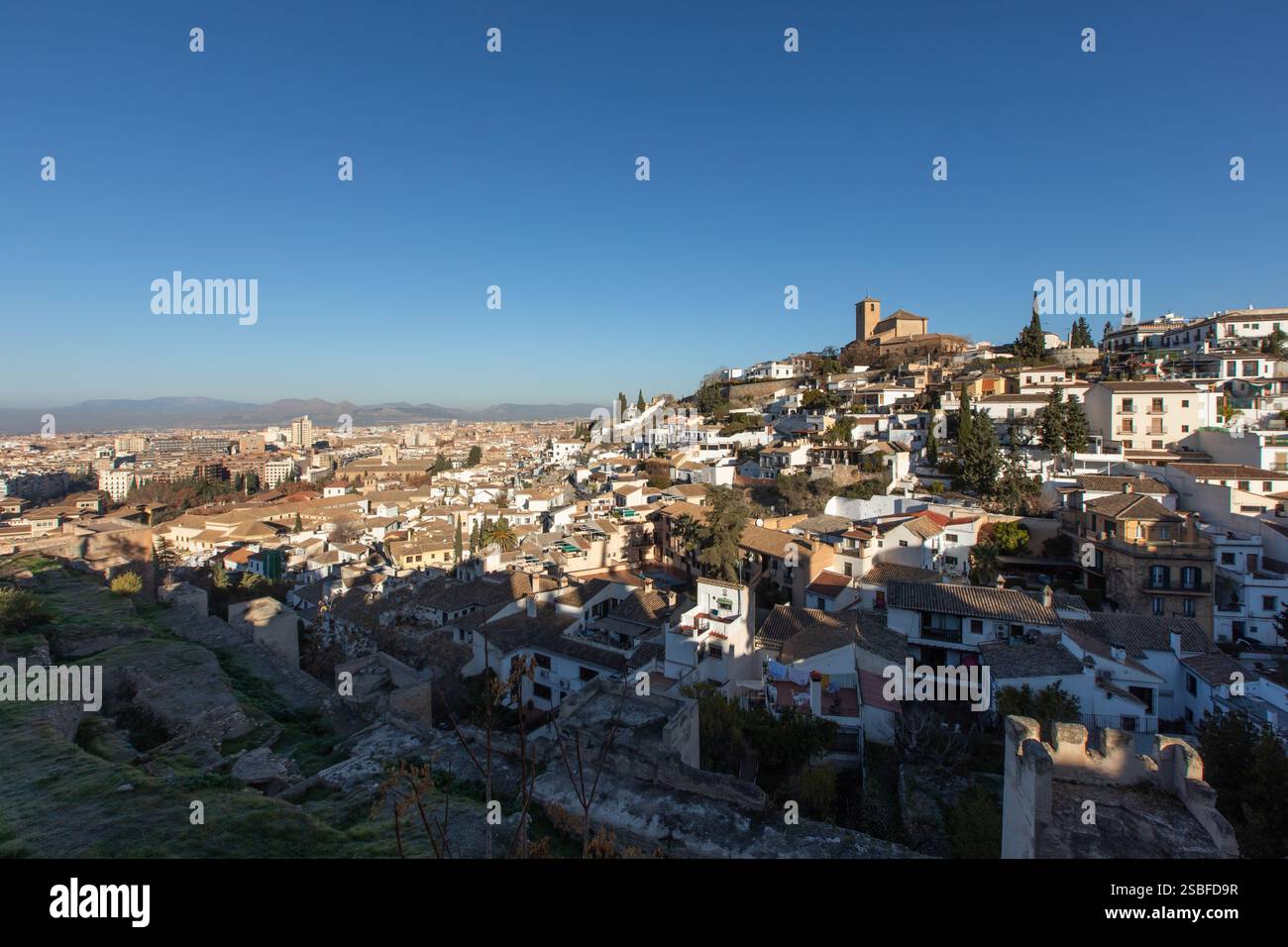 Granada, Andalucia, Spain - 29-12-2024: scenic view of the Alhambra ...