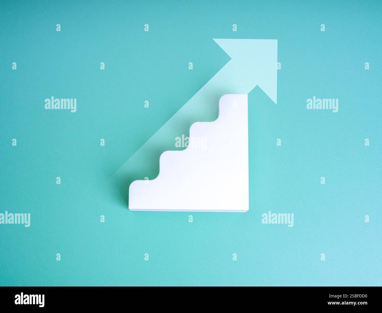 Business growth, leader vision and success concept. Arrow rise on ...