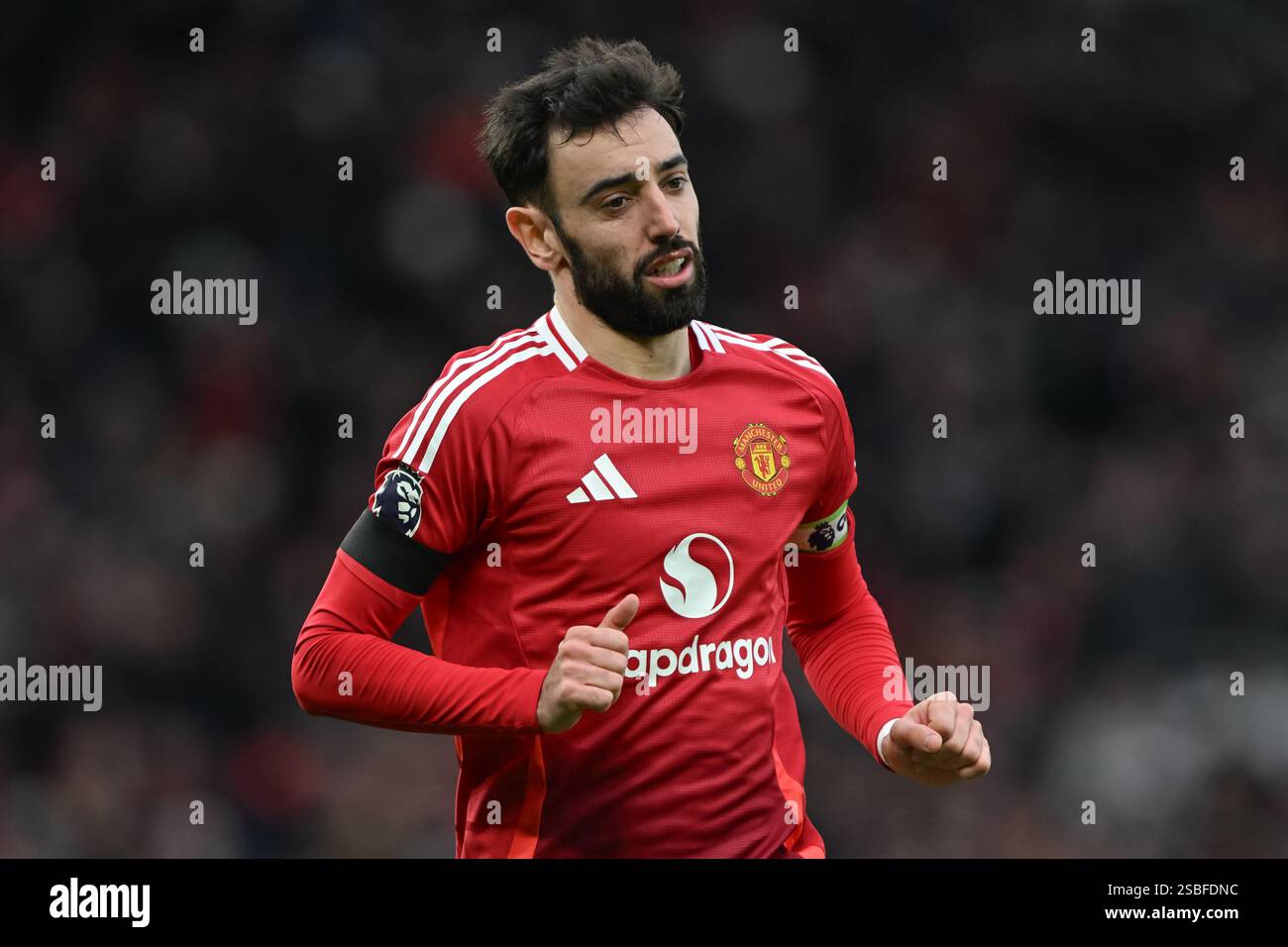 Manchester United midfielder Bruno Fernandes (8) during the Manchester ...