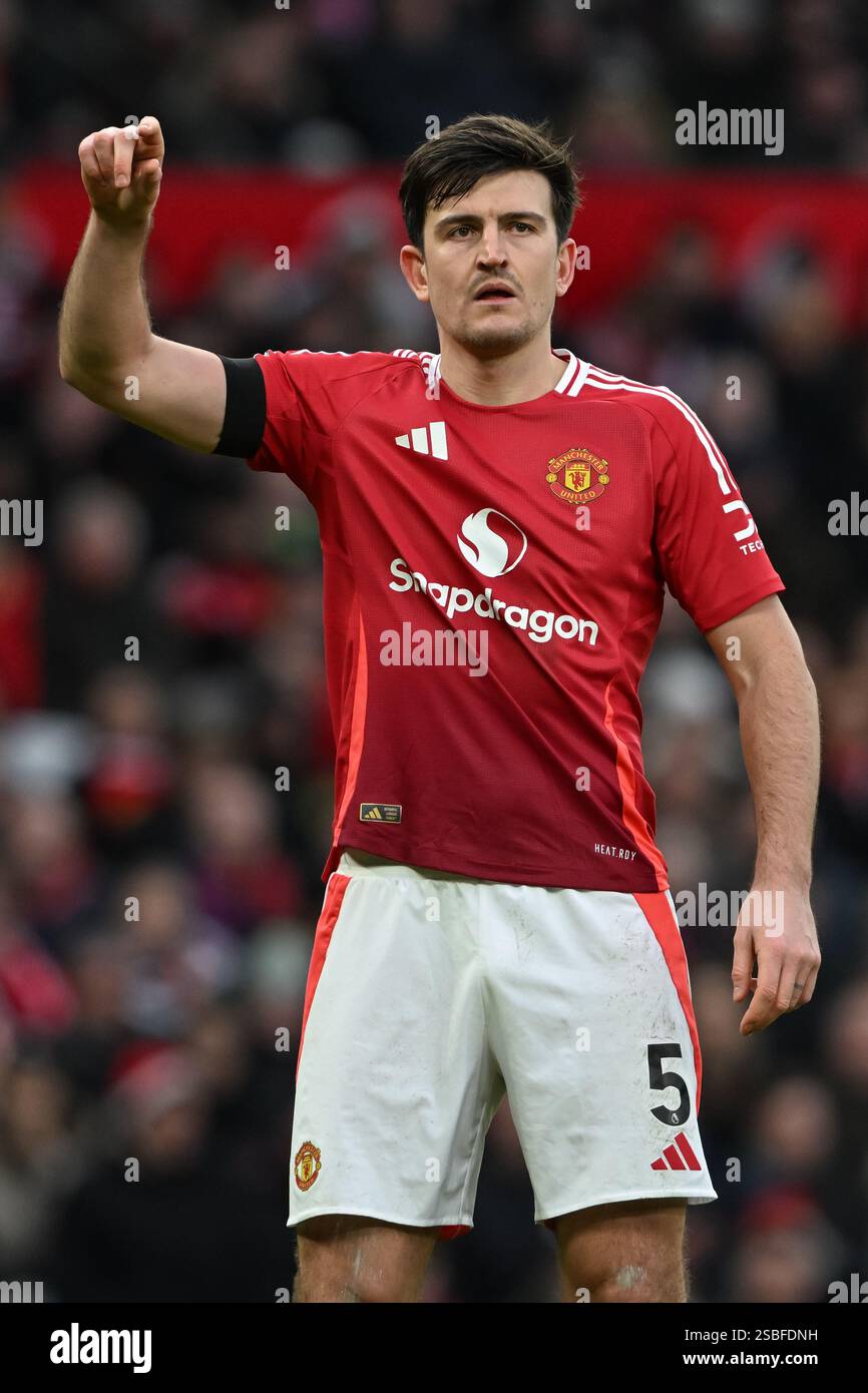 Manchester United defender Harry Maguire (5) during the Manchester ...