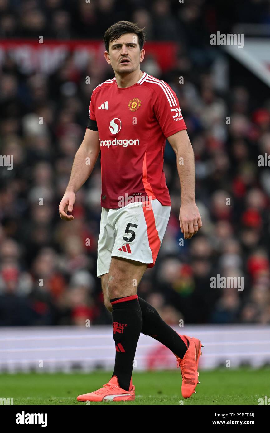 Manchester United defender Harry Maguire (5) during the Manchester ...