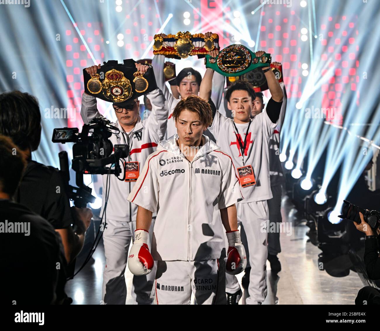 Champion Naoya Inoue of Japan before the world super-bantamweight title ...