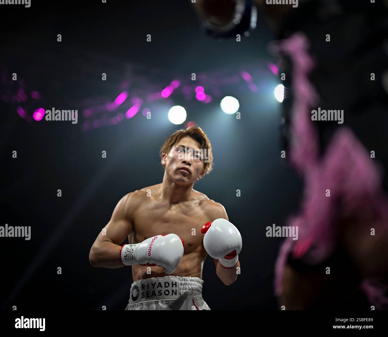 Champion Naoya Inoue of Japan during the world super-bantamweight title ...