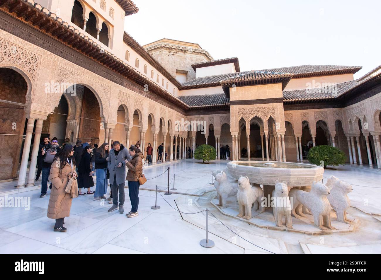 Granada, Andalucia, Spain - 29-12-2024: Court of the Lions in the ...