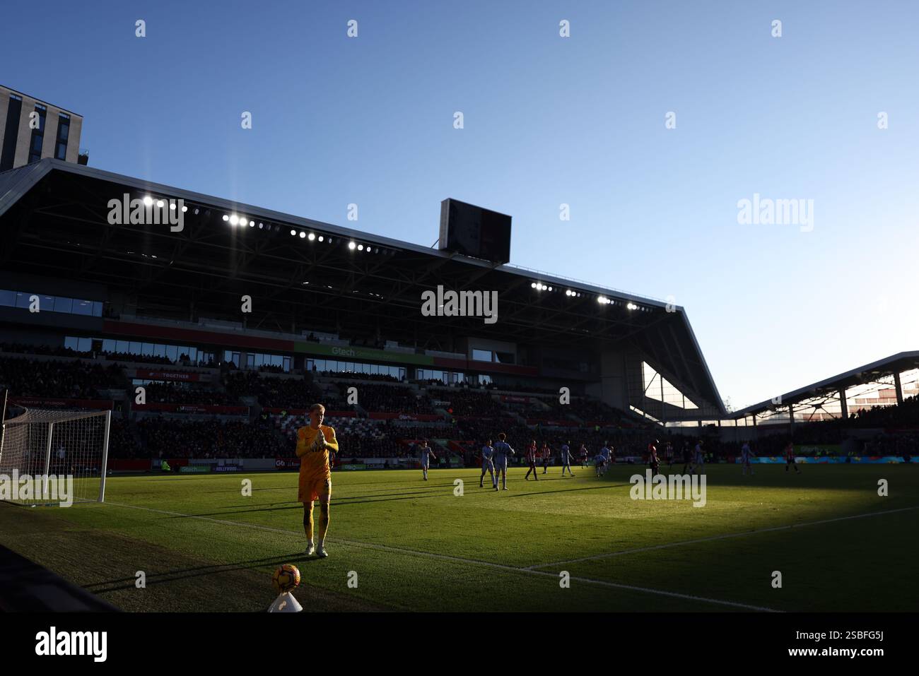 Tottenham Hotspur goalkeeper Antonin Kinsky walks to collect a ball ...