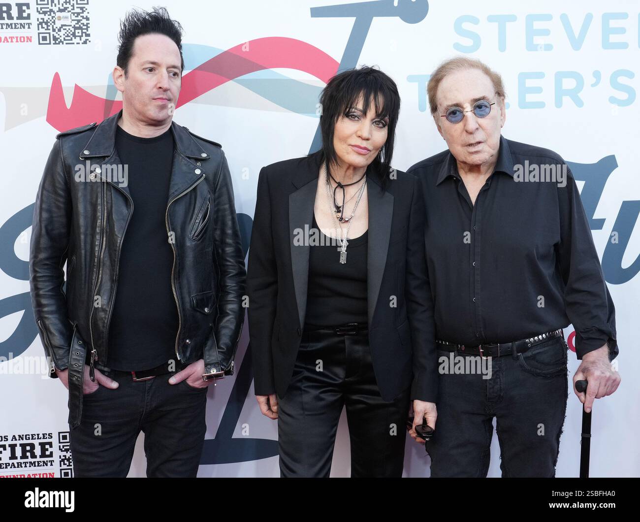 Los Angeles, USA. 02nd Feb, 2025. (L-R) Dougie Needles, Joan Jett and ...