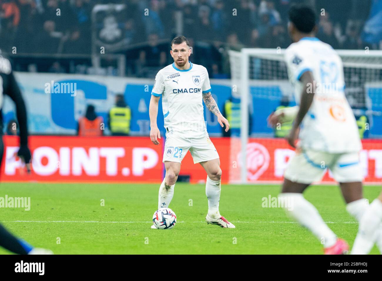 Pierre Emile Hojberg of Marseille during the French championship Ligue ...