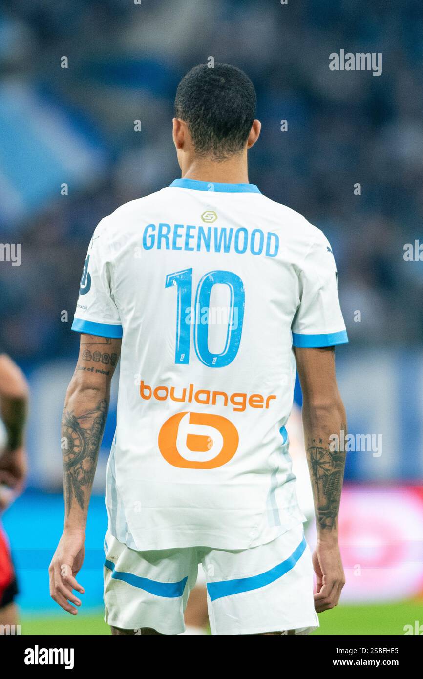 Marseille, France. 02nd Feb, 2025. Mason Greenwood of Marseille during ...