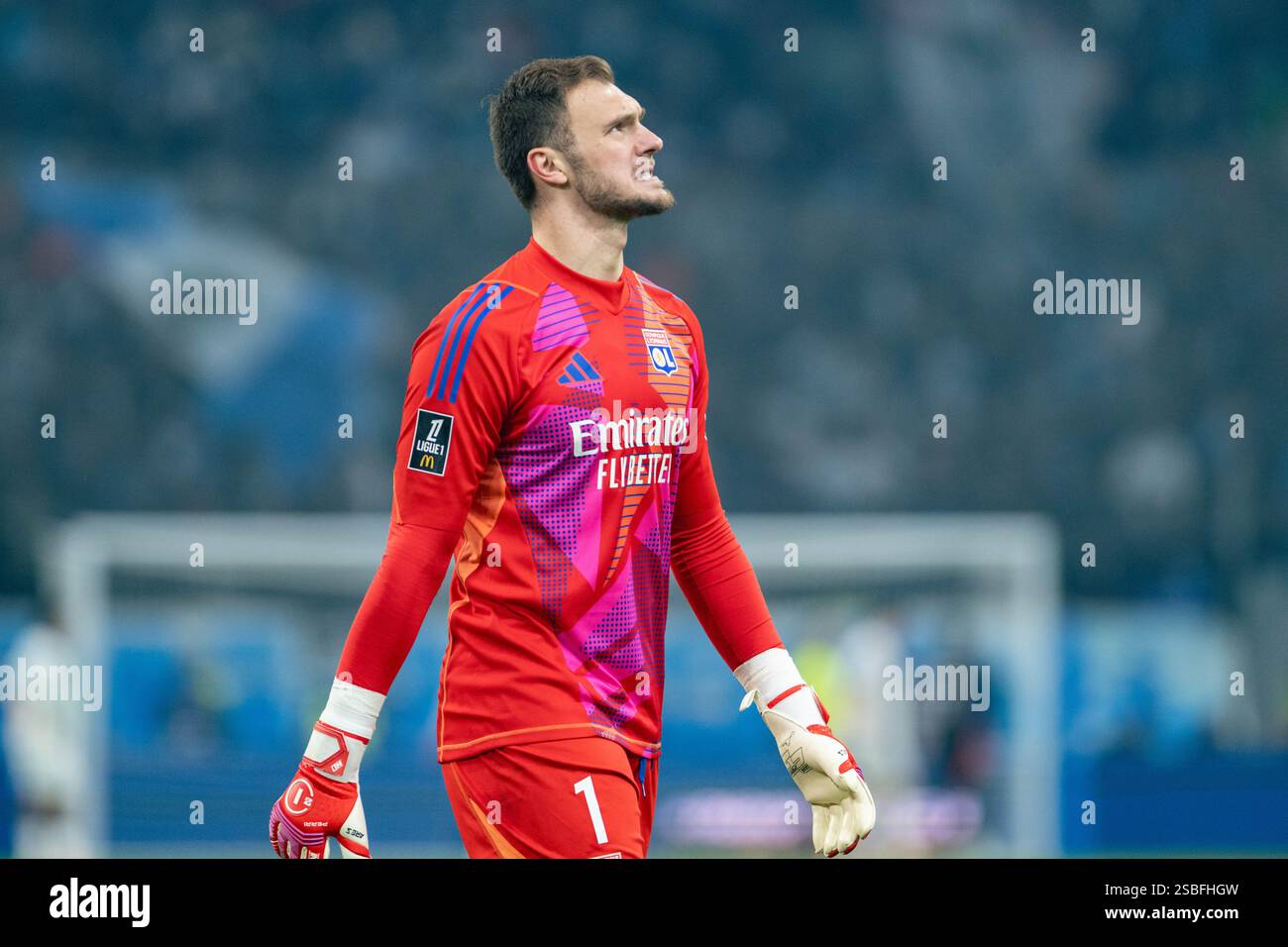Marseille, France. 02nd Feb, 2025. Lucas Perri of Lyon during the ...
