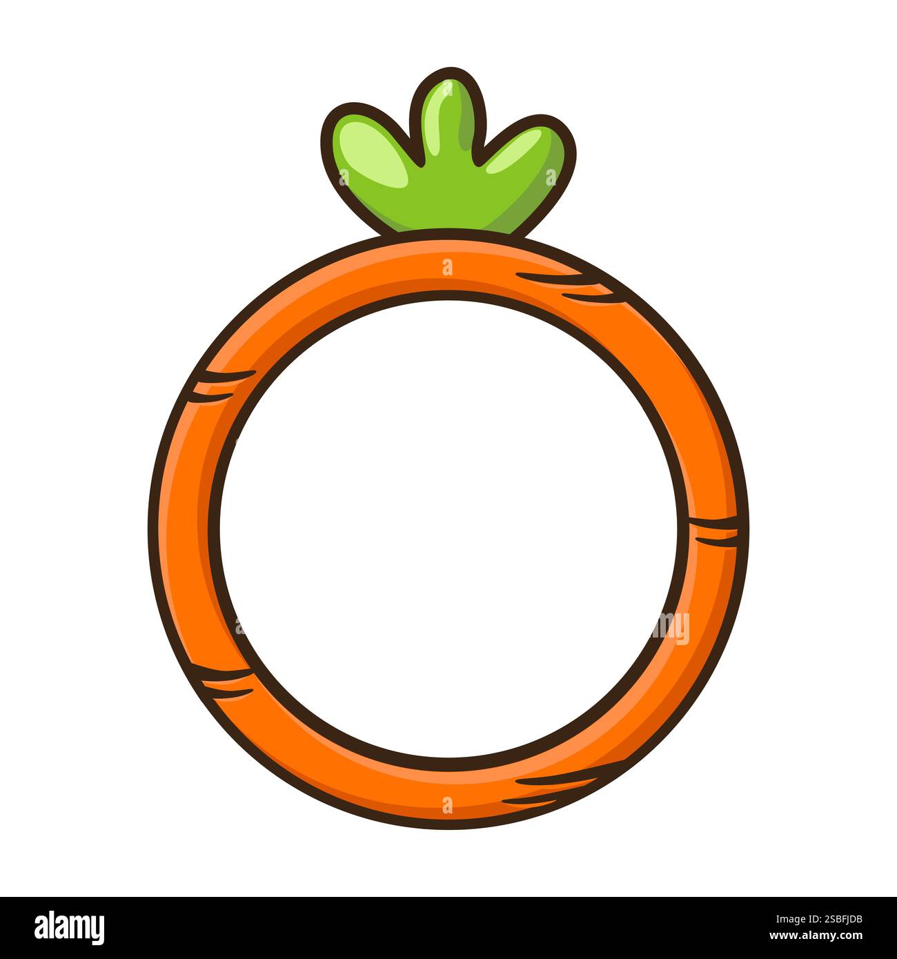 Carrot circle frame or avatar border on a white background Stock Vector ...