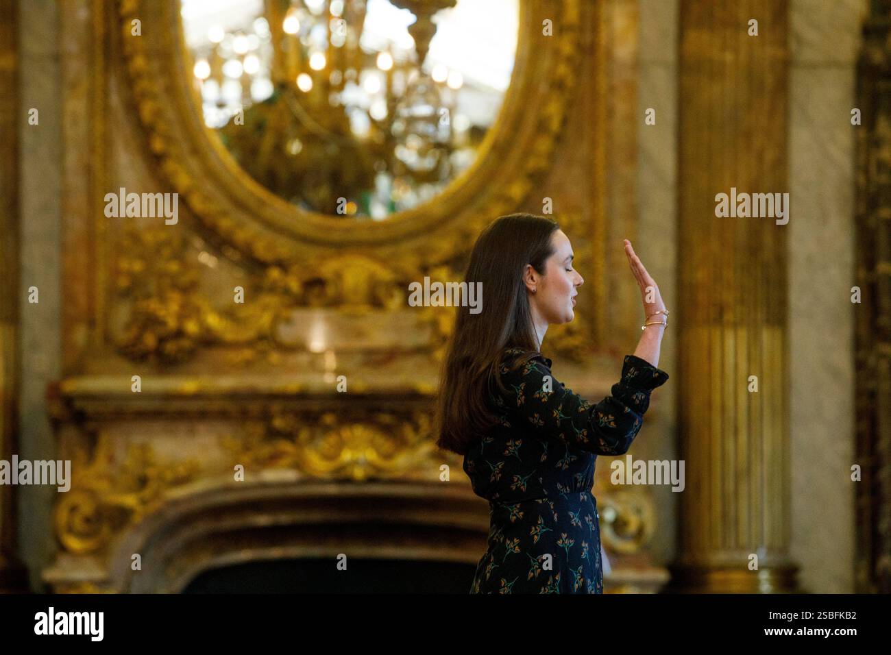 Brussels, Belgium. 03rd Feb, 2025. Minister of Middle Classes Eleonore ...