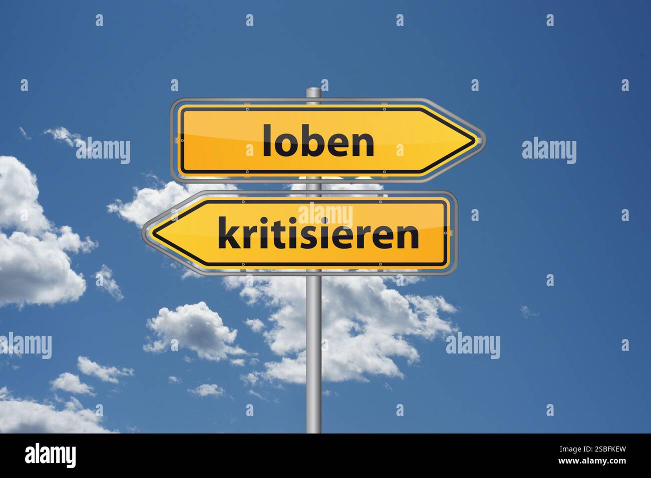 Direction Sign The Contrast Between Praise And Critique In ...