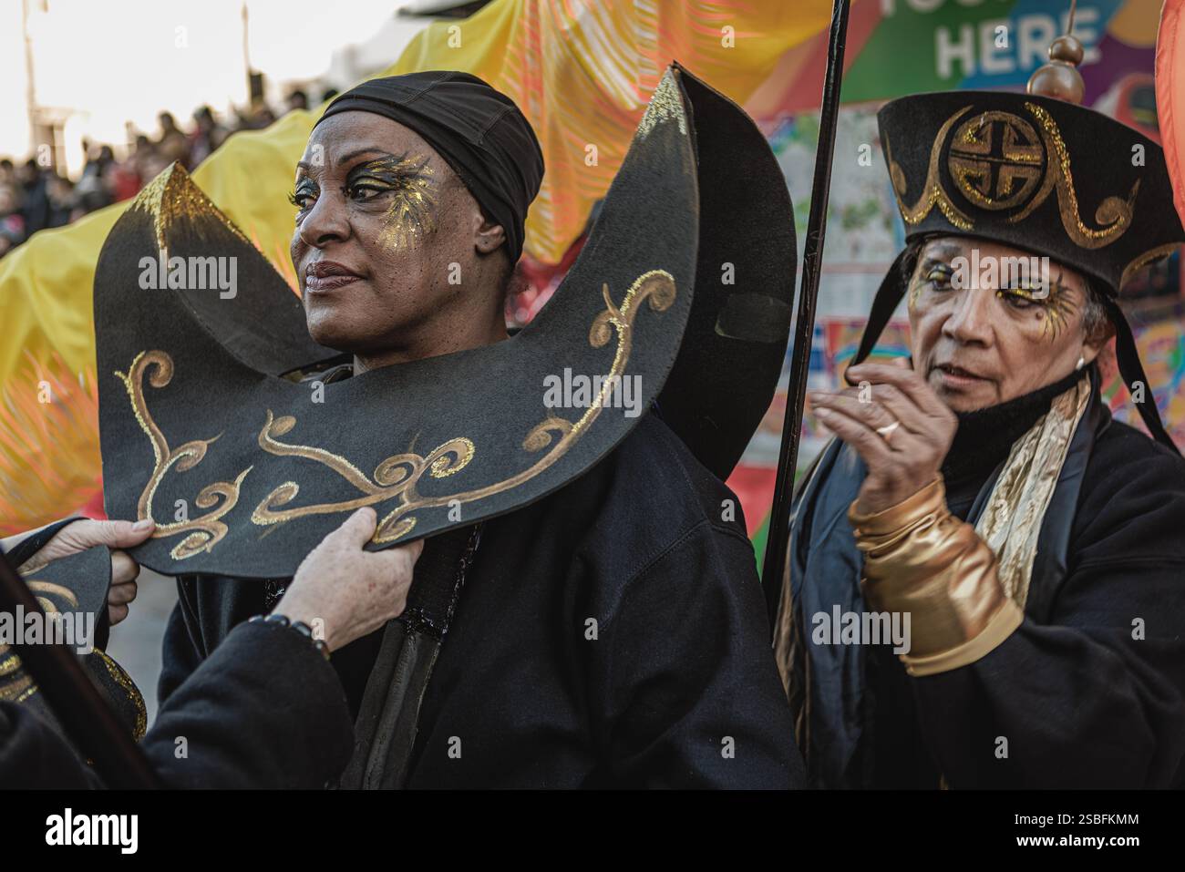 Performers prepare for the Chinese Lunar New Year Of The Snake event in ...