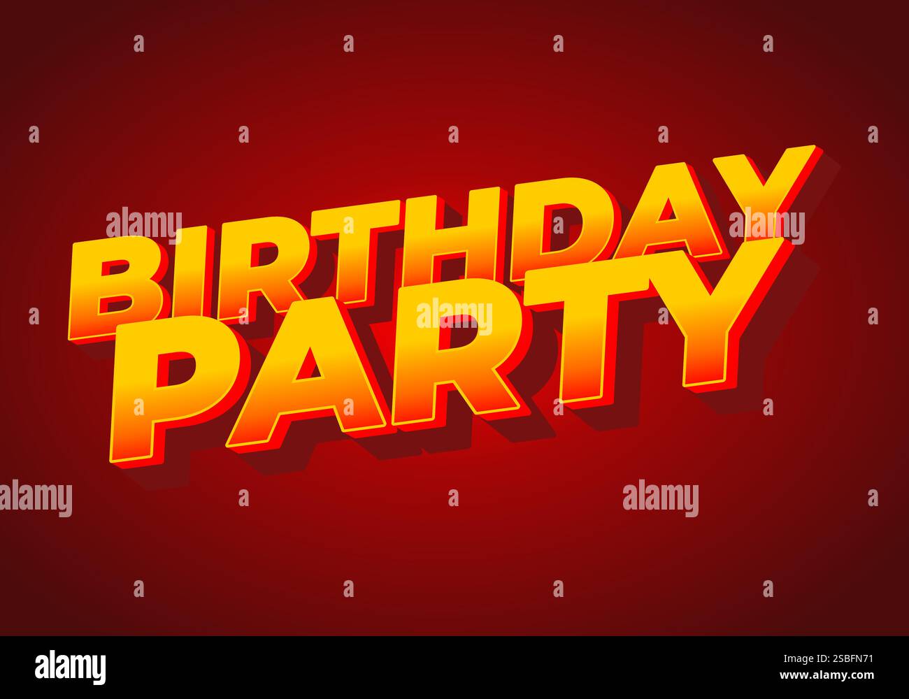 Birthday party. text effect design for party needs, online or print ...