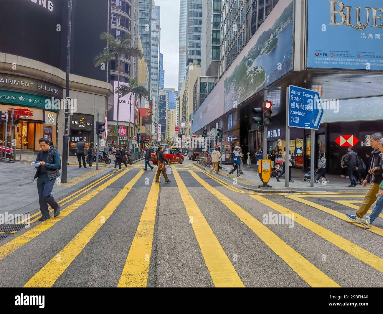 Hong Kong, China - February 01, 2025 : A bustling Hong Kong street ...