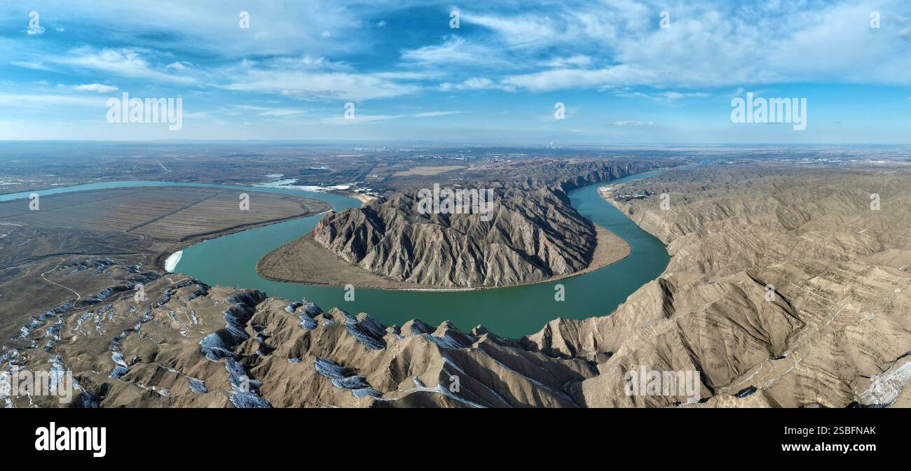 WUZHONG, CHINA - FEBRUARY 3, 2025 - Tourists take boats to visit the ...