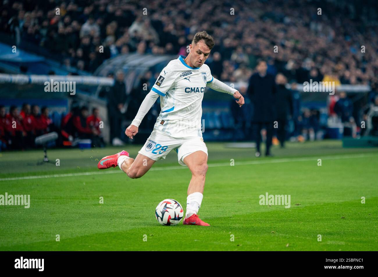 Pol Lirola of Marseille during the French championship Ligue 1 football ...