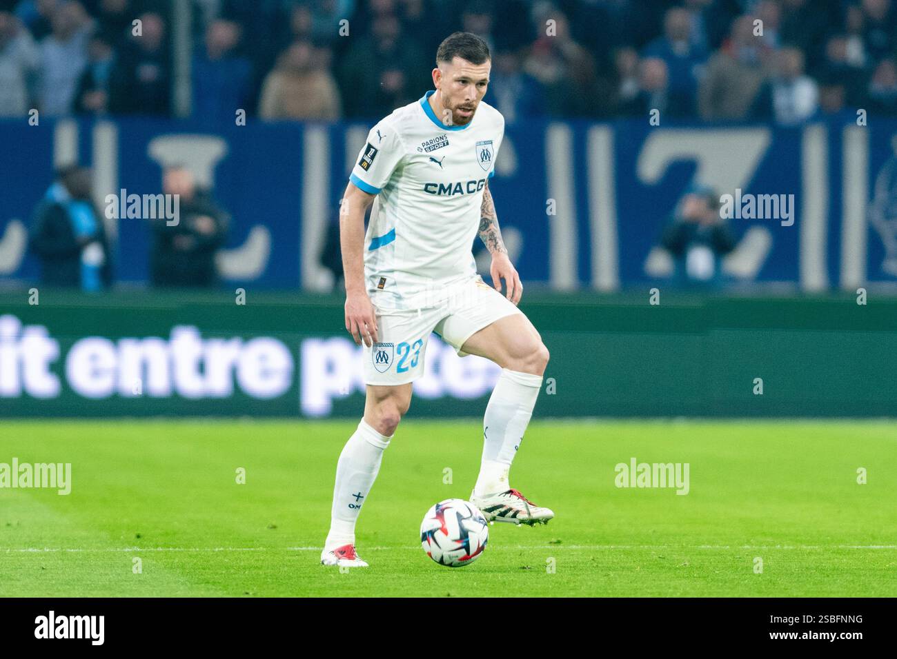 Pierre Emile Hojberg of Marseille during the French championship Ligue ...