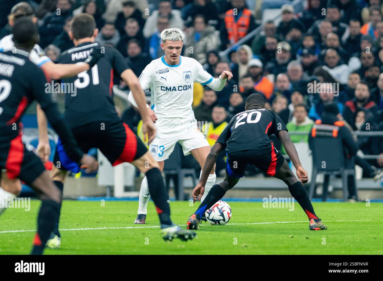 Quentin Merlin of Marseille during the French championship Ligue 1 ...