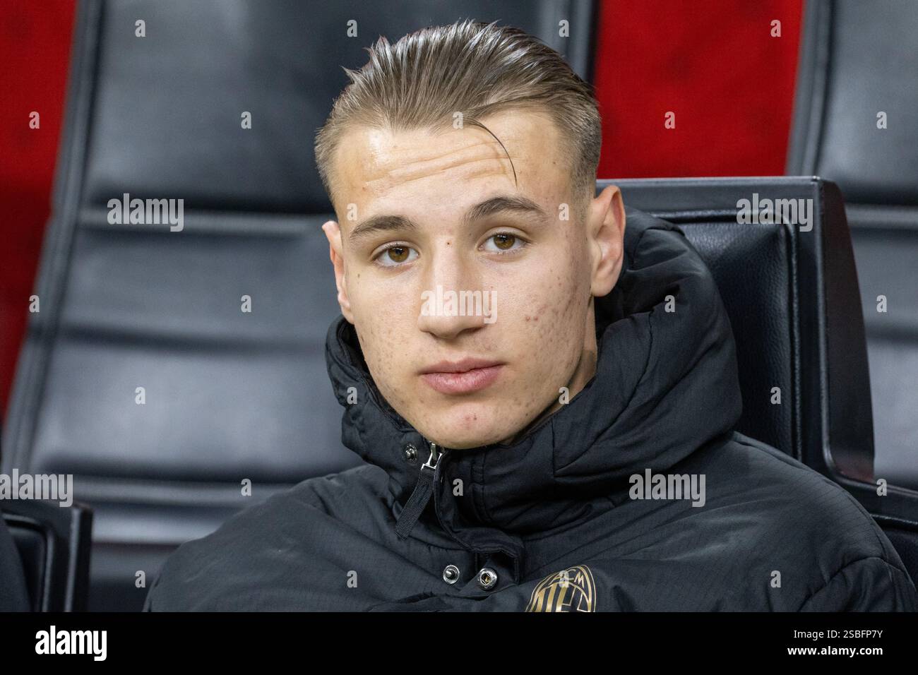 Milan, Italy. 02nd Feb, 2025. Francesco Camarda AC Milan during serie A ...