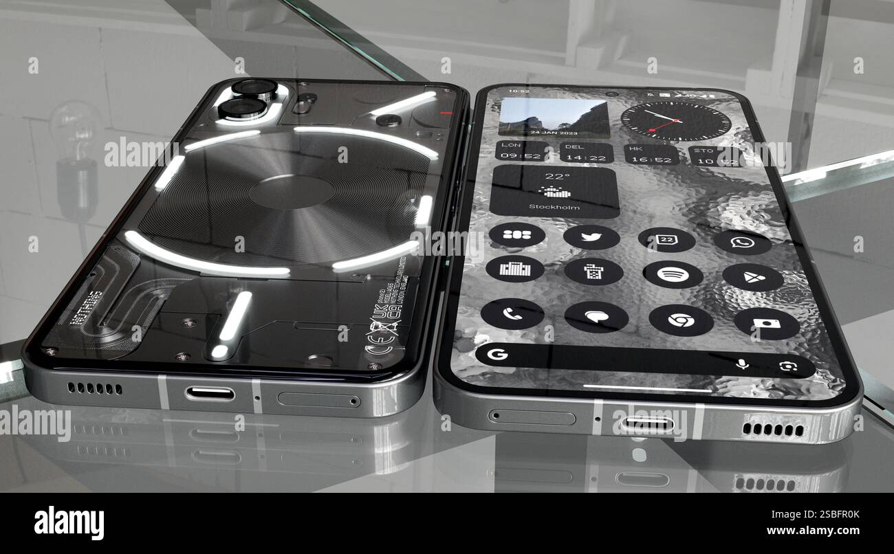 Nothing Phone 2-The second iteration of the Nothing phone Stock Photo ...