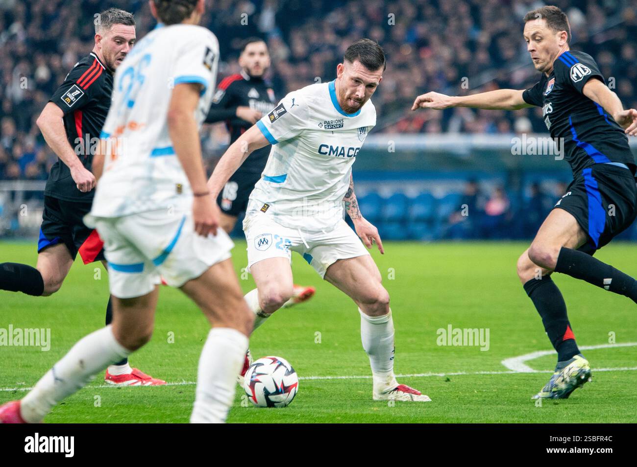 Pierre Emile Hojberg of Marseille during the French championship Ligue ...