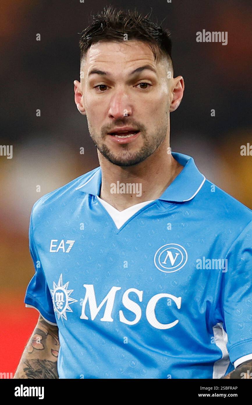 Rome, Lazio, Italy. 2nd Feb, 2025. Napoli's Matteo Politano looks on ...
