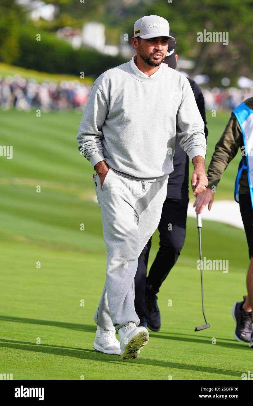PEBBLE BEACH, CA - FEBRUARY 02: PGA golfer Jason Day walks off the 18th ...