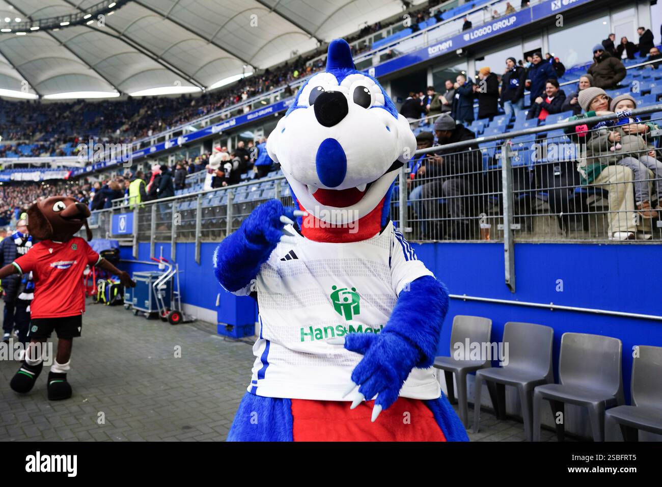 Maskottchen Dino Hermann GER, Hamburger SV vs. Hannover 96, Fussball, 2 ...