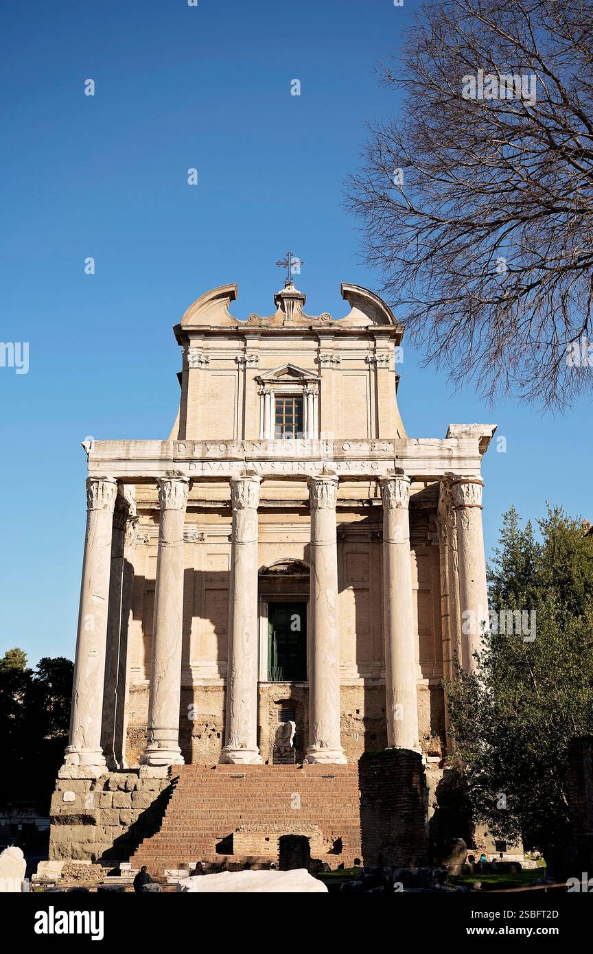Ancient Roman temple converted into a church in Rome, Italy Stock Photo ...