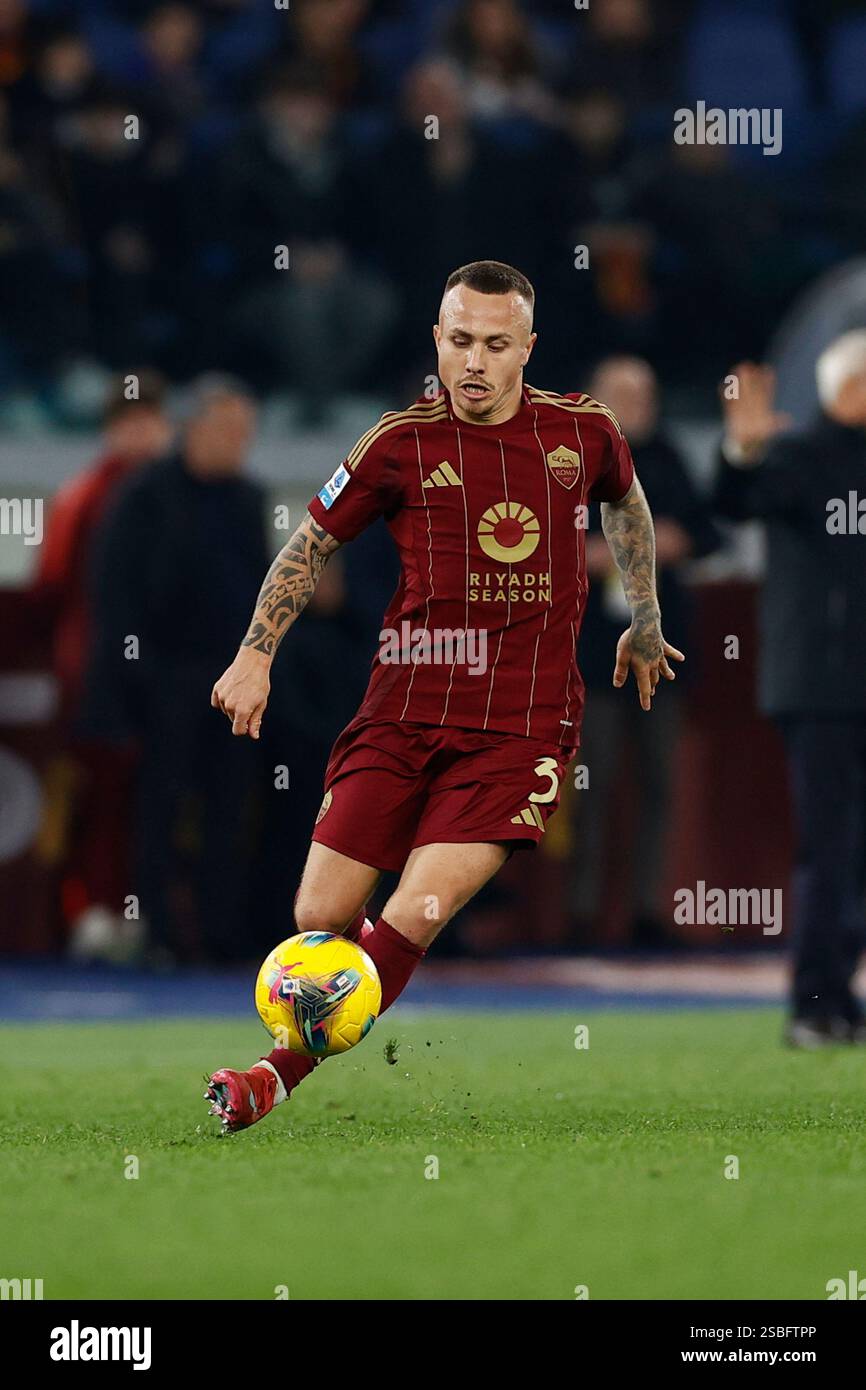 Rome, Lazio, Italy. 2nd Feb, 2025. Roma's Angelino is seen in action ...