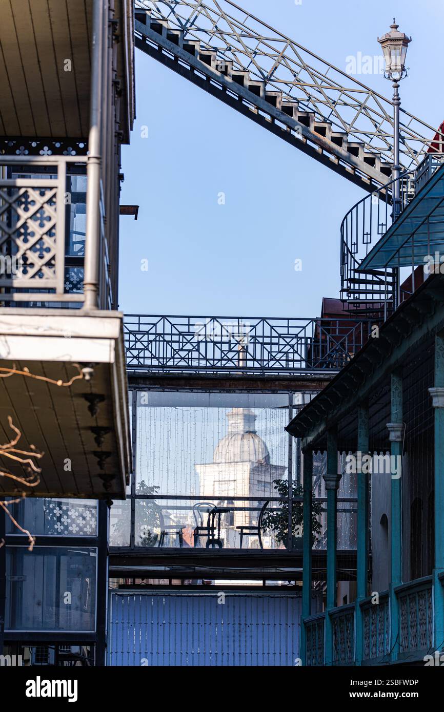 Famous balcony in Old Tbilisi Stock Photo - Alamy