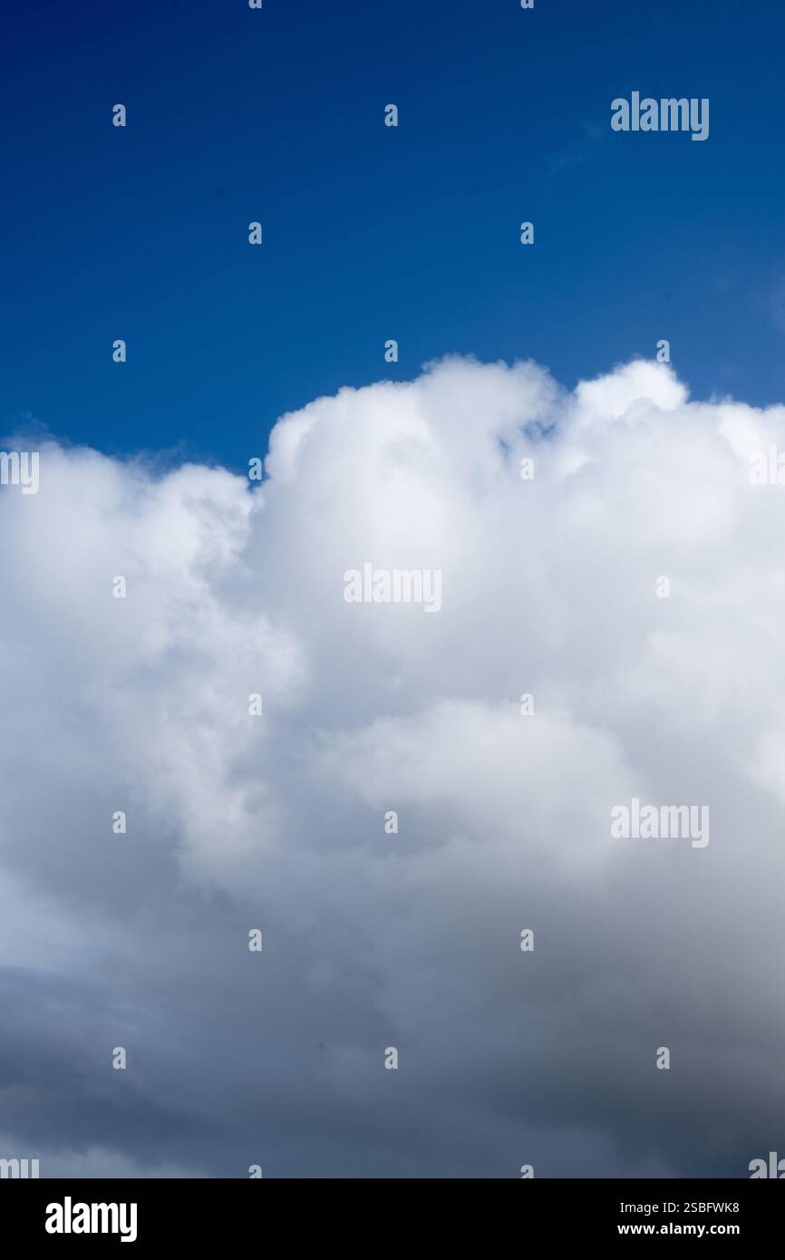 Fluffy white clouds against serene hi-res stock photography and images - Alamy