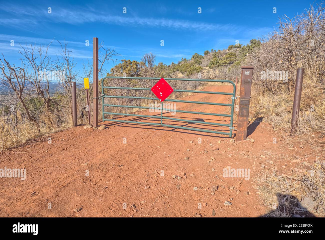 Gate to Apache Maid Mountain AZ Stock Photo - Alamy