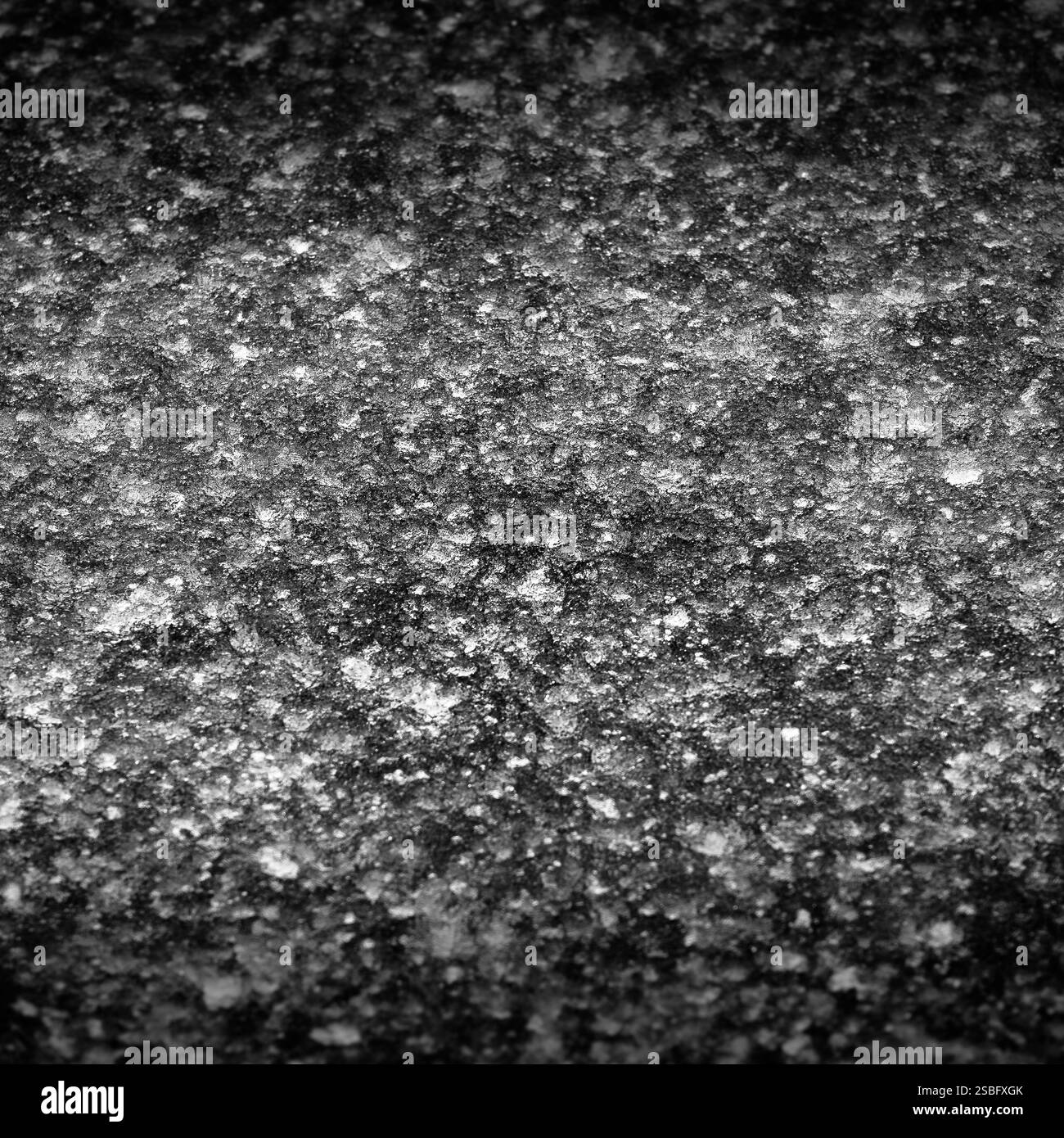 Black and white picture of Ice Texture on Frozen Ground Stock Photo - Alamy