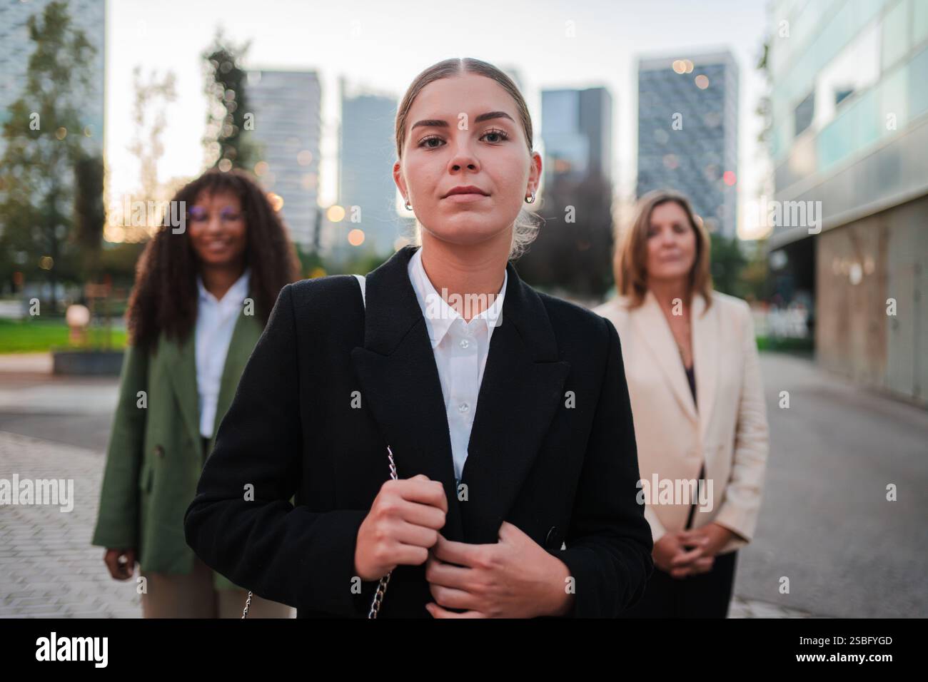 Group of Confident Businesswomen Standing Together, Displaying ...