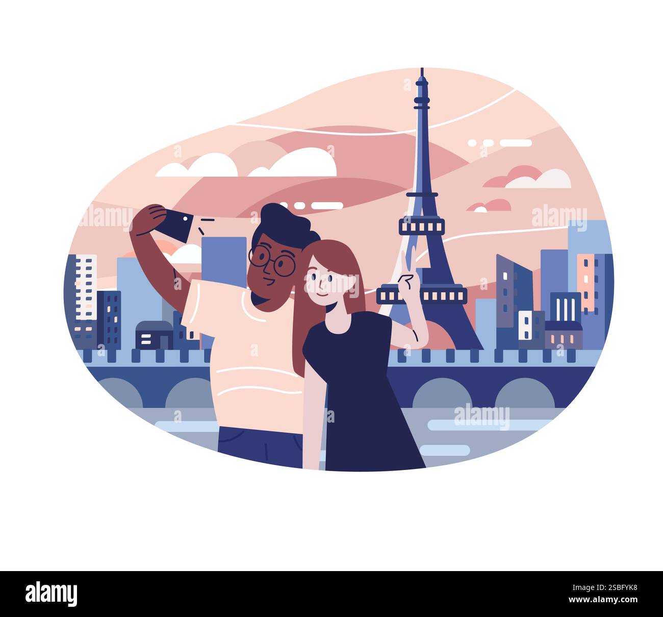 Tourist girl walking in city Cut Out Stock Images & Pictures - Alamy