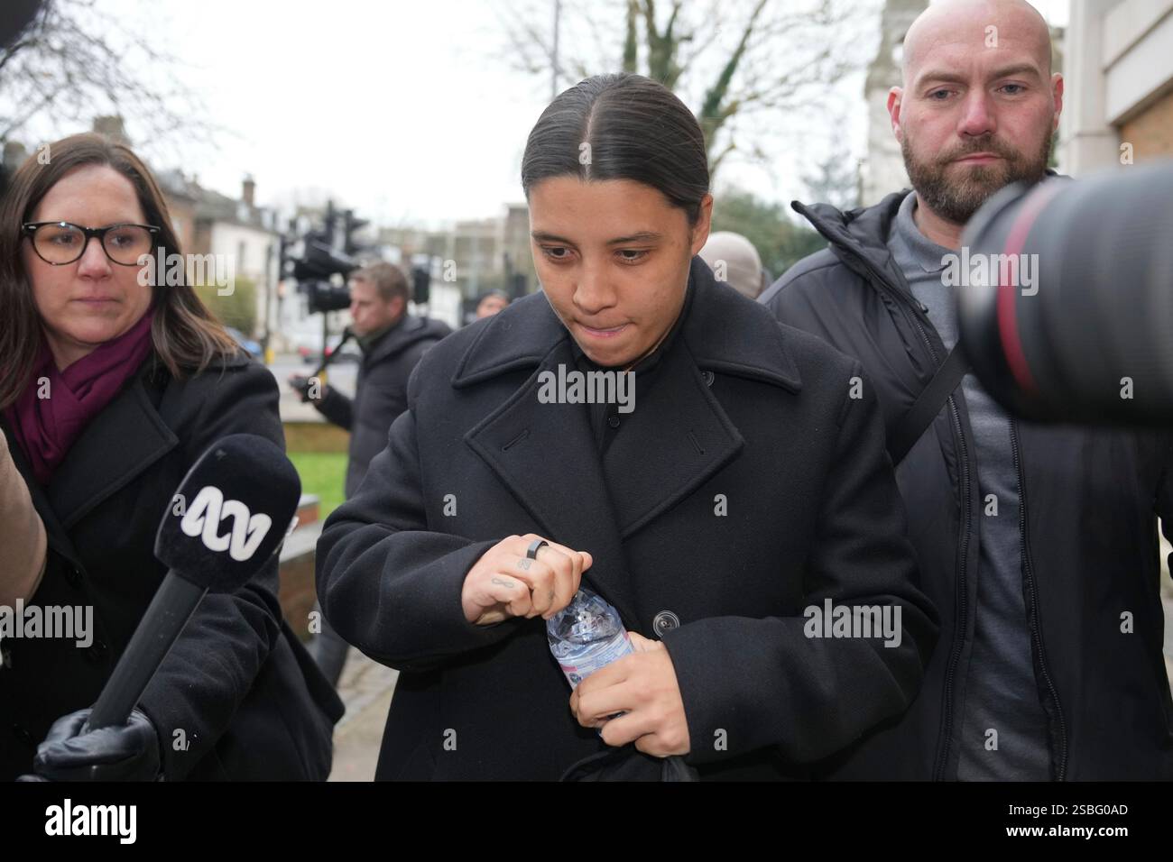 Australian football star, Chelsea striker Samantha Kerr arrives a court ...