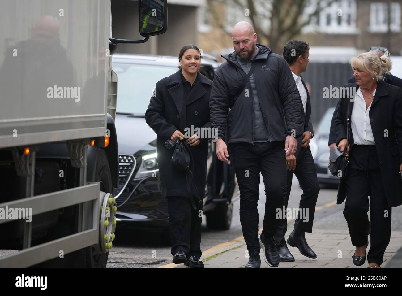 Australian football star, Chelsea striker Samantha Kerr, left, arrives ...