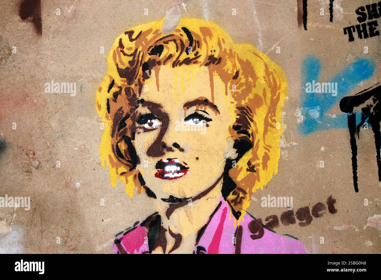 Marilyn Monroe - Graffity/ Street Art, Berlin Stock Photo - Alamy