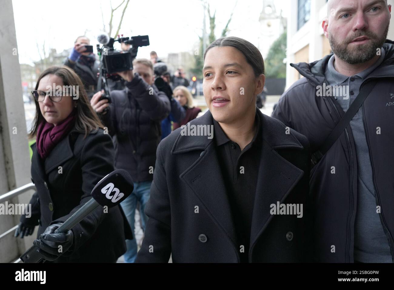 Chelsea and Australia striker Sam Kerr arrives at Kingston Crown Court ...