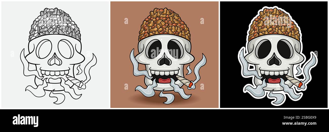 Peanut head Stock Vector Images - Alamy