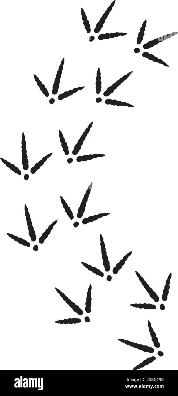 Turkey Footprint or Track. Vector Illustration. Turkey footprints Stock ...