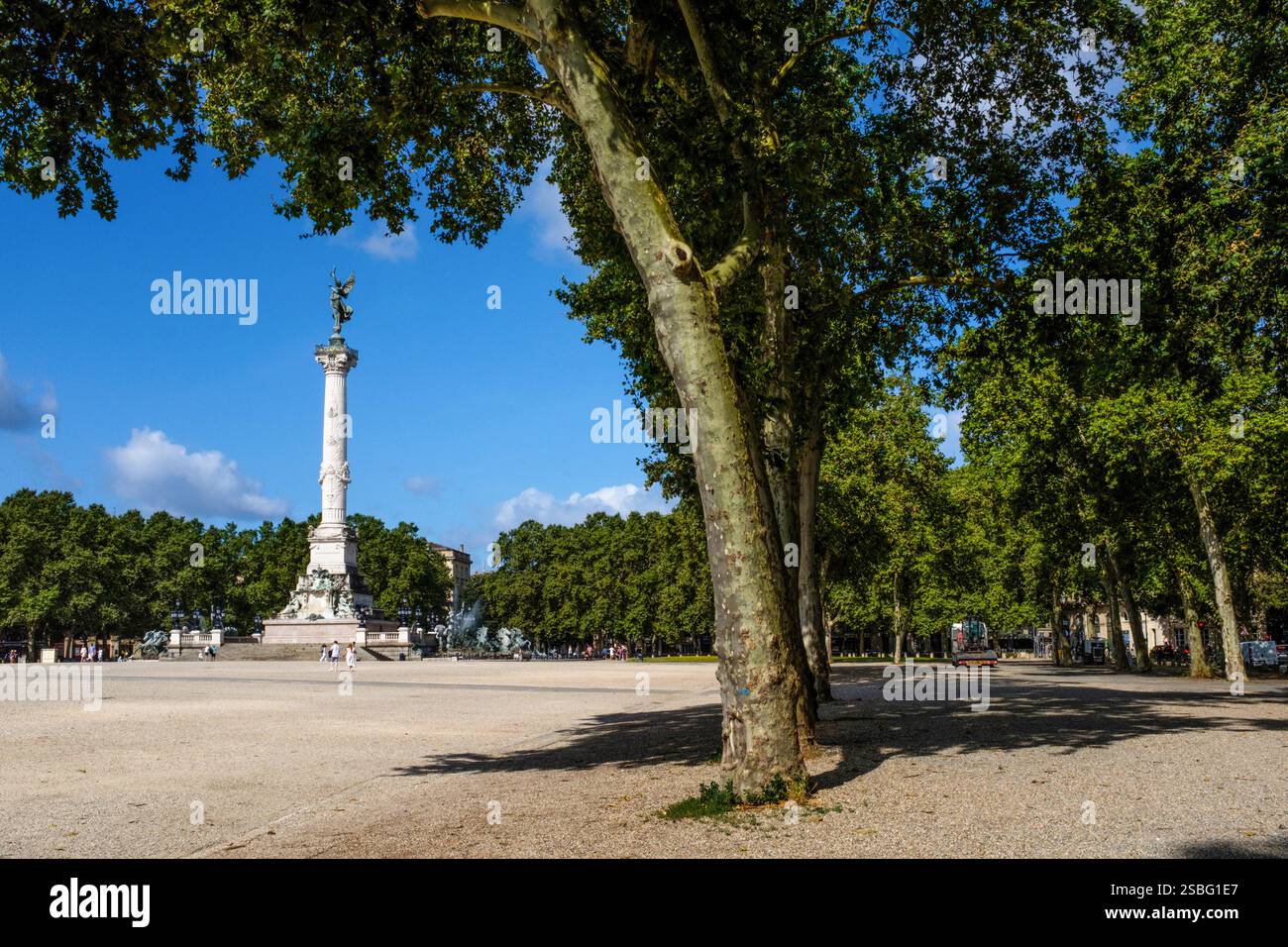 Bordeaux (south-western France): “esplanade des Quinconces”, square ...