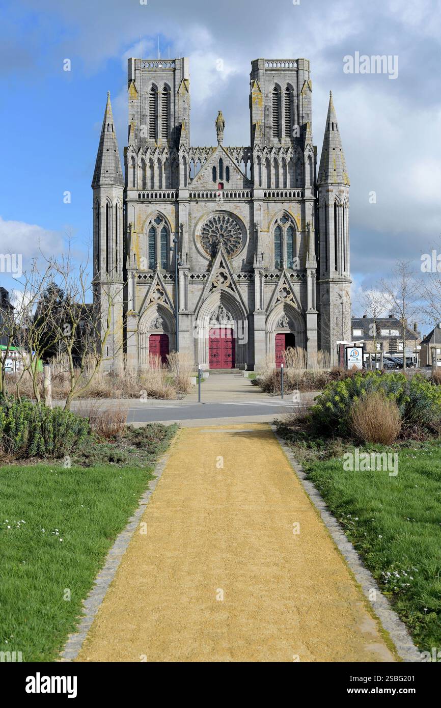 Avranches (Normandy, north-western France): outside of the Church of ...