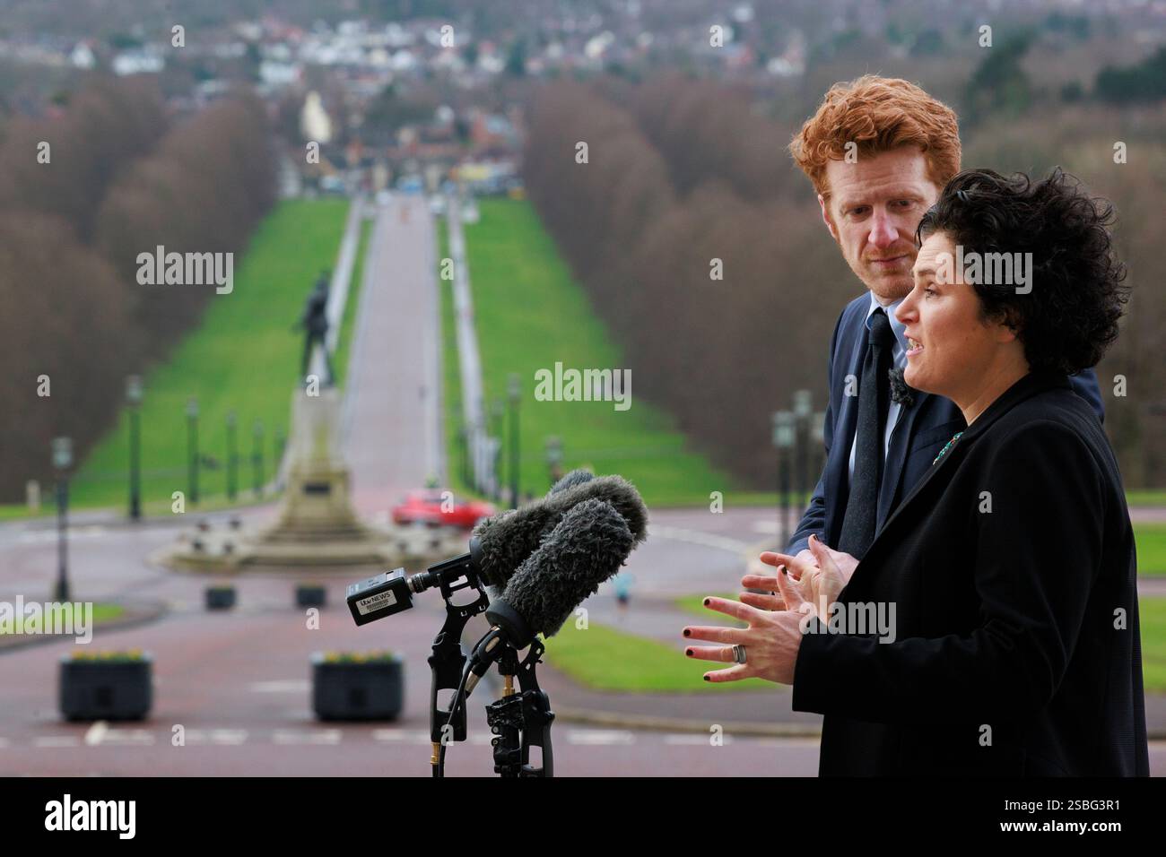 Stormont opposition leader Matthew O'Toole MLA of the SDLP and Claire ...