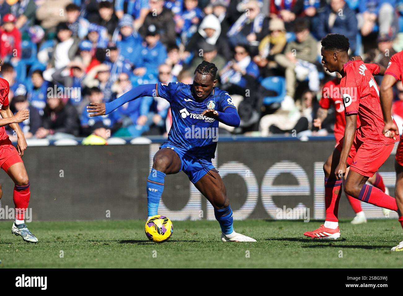 Getafe, Spain. 1st Feb, 2025. Christantus Uche (Getafe) Football/Soccer ...