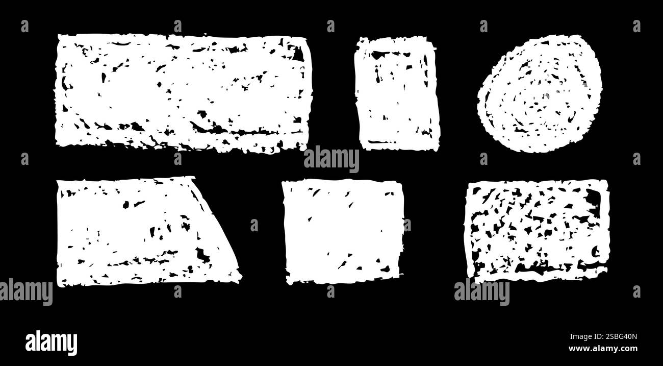 Set of abstract geometric basic shapes drawn with pastel white color or ...